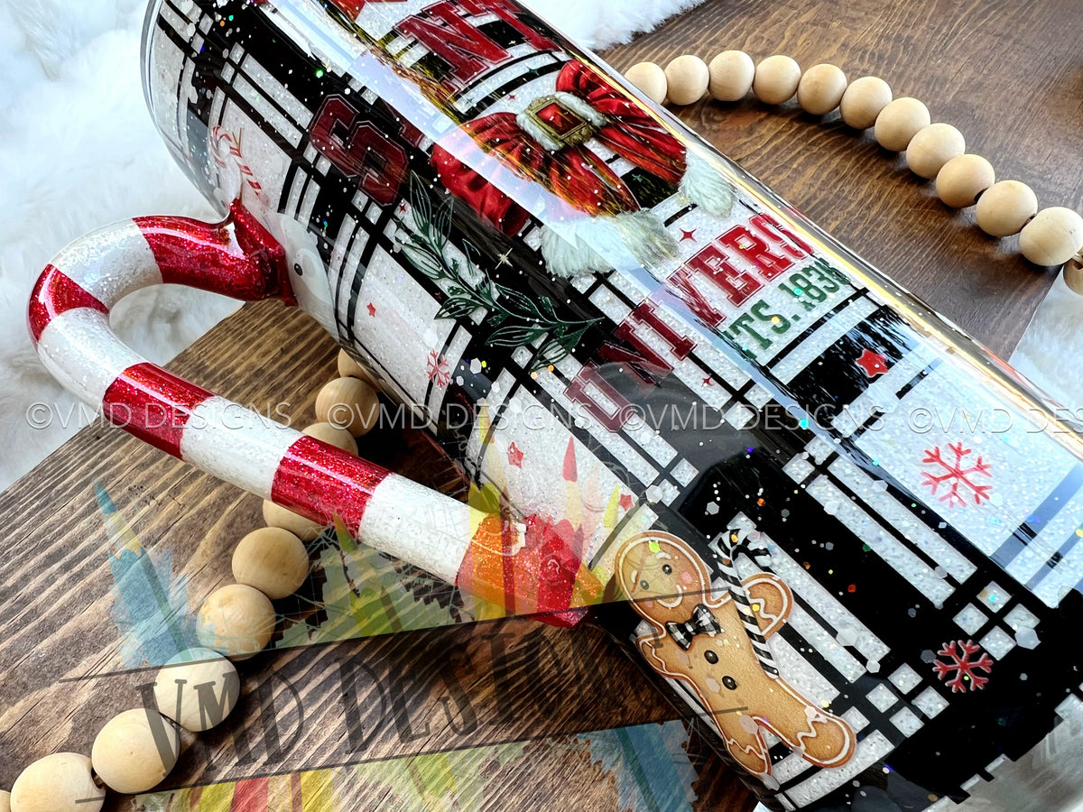 Santa University Design with Candy Cane Handle (***PLEASE READ ...